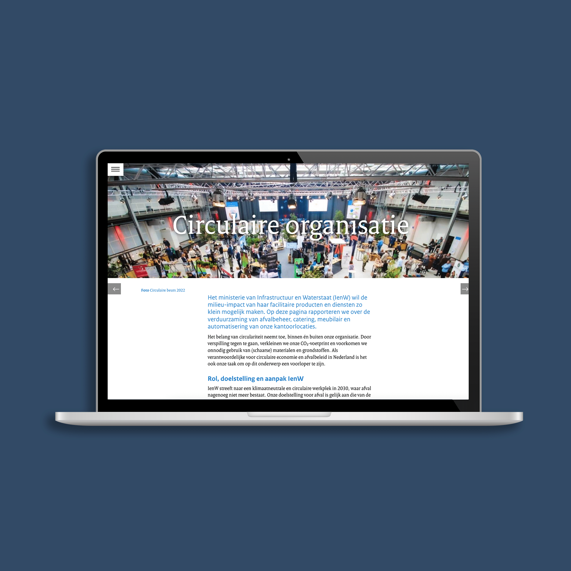 Duurzaamheidsverslag voor IenW - Sabel Communicatie